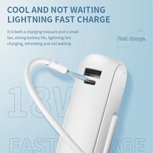 Other | Portable Fan Flashlight Power Bank Features Nwt | Poshmark